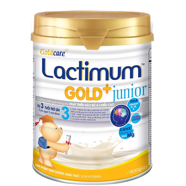 Goldcare Lactimum Gold + jinior: Từ 3 tuổi trở lên (900 gam) | Shopee ...