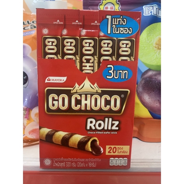 Bánh quế xốp kem socola Go Choco Rollz của Indonesia hộp 320g | Shopee ...