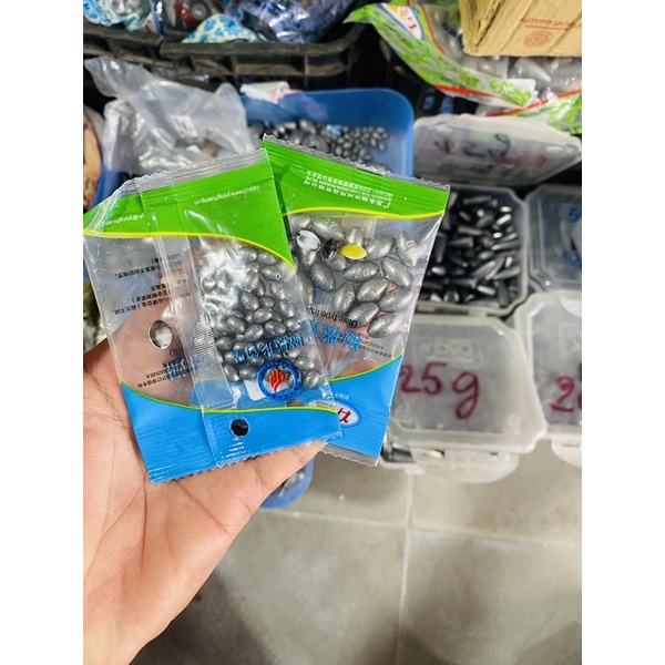 Chì câu cá 0,5g ;1g;; 2g; 3g; 4g; 5g; 6g; 8g; 9g; 13g, 15g ,16g, 17g, 18g ,19g, 20g , , 50g ...