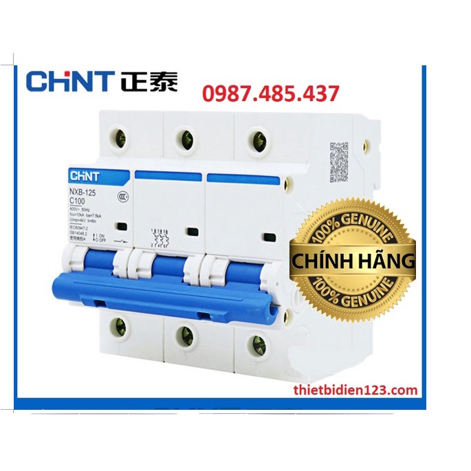 Aptomat CHINT MCB 2P 3P 4P 100A - NXB-125 10KA- át tép gài thanh ray công suất lớn | Shopee Việt Nam