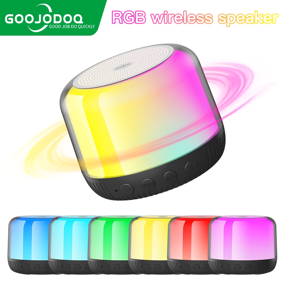 Loa bluetooth GOOJODOQ không dây có đèn LED nhiều màu sắc xinh xắn | Shopee Việt Nam