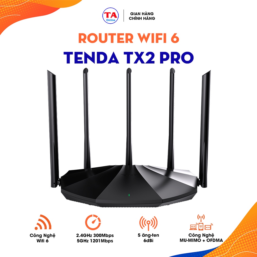Bộ Phát Wifi 6 Tenda TX2 Pro - Tốc Độ AX1500 | Shopee Việt Nam