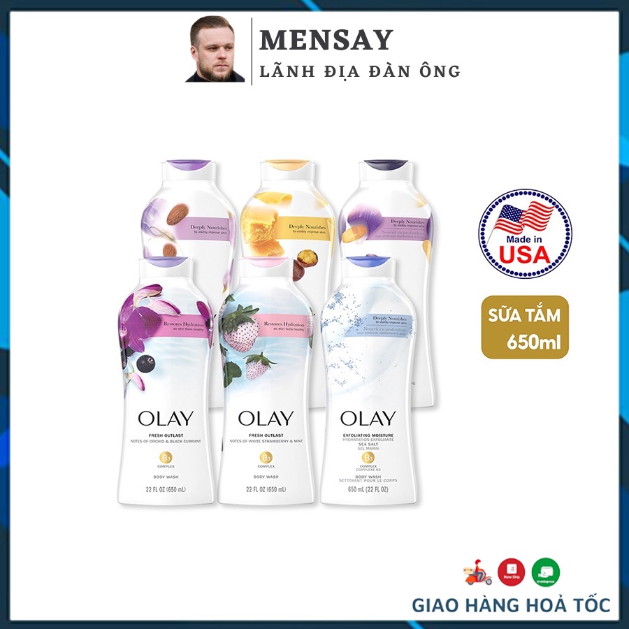 Sữa tắm Olay dưỡng da nhiều mùi hương 364ml - nhập khẩu Mỹ | Shopee Việt Nam