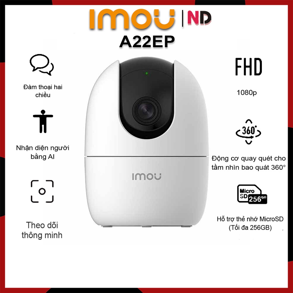 Camera Wi-Fi 2MP IMOU Ranger2 A22EP HD 1080P Điều Khiển Xoay 360 ...
