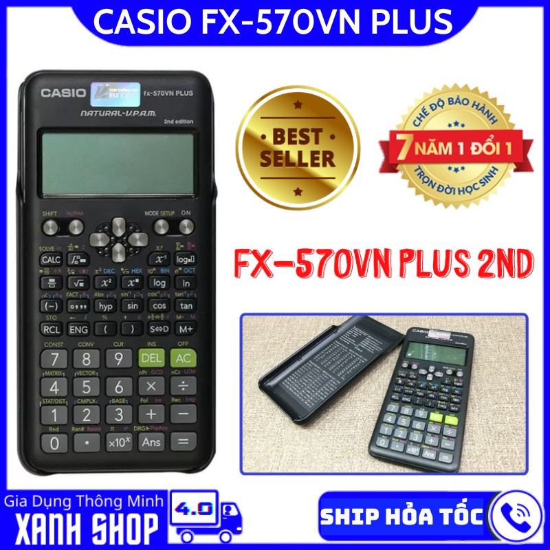 Máy Tính Casio FX-570VN Plus New (2nd Edition) Chính Hãng Bitex, 453 Tính Năng, Bảo Hành 7 Năm 1 ...