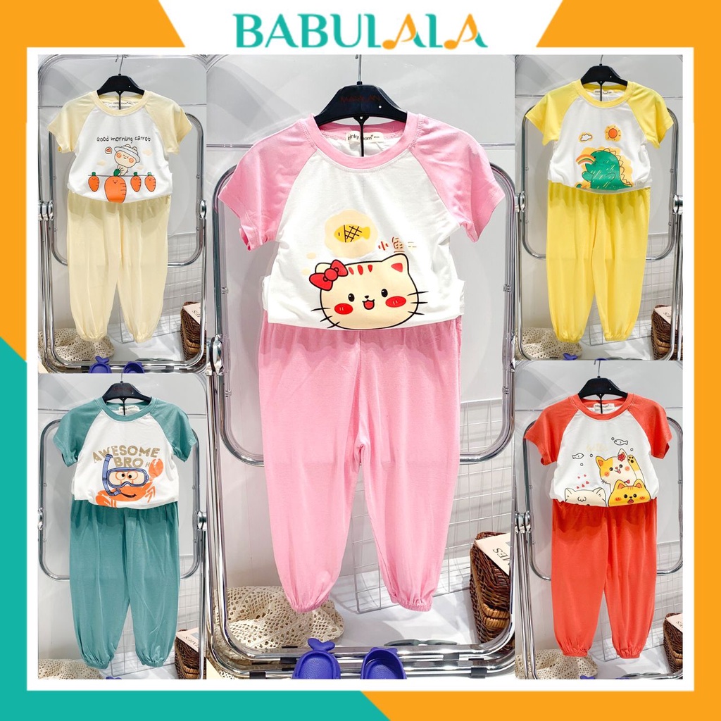Đồ Bộ Minky Mom Bé Gái Chính Hãng Tay Ngắn Quần Dài Vải Thun Lạnh 0 1 2 3 4 5 6 Tuổi -Bộ Alibaba ...
