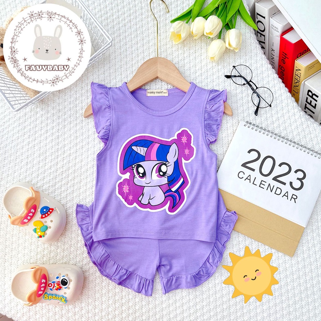 Đồ Bộ MINKY MOM Chính Hãng Bé Gái Cánh Tiên Thun Lạnh Hình Pony Thỏ Kittty Thiên Nga Trẻ Em 0 1 ...