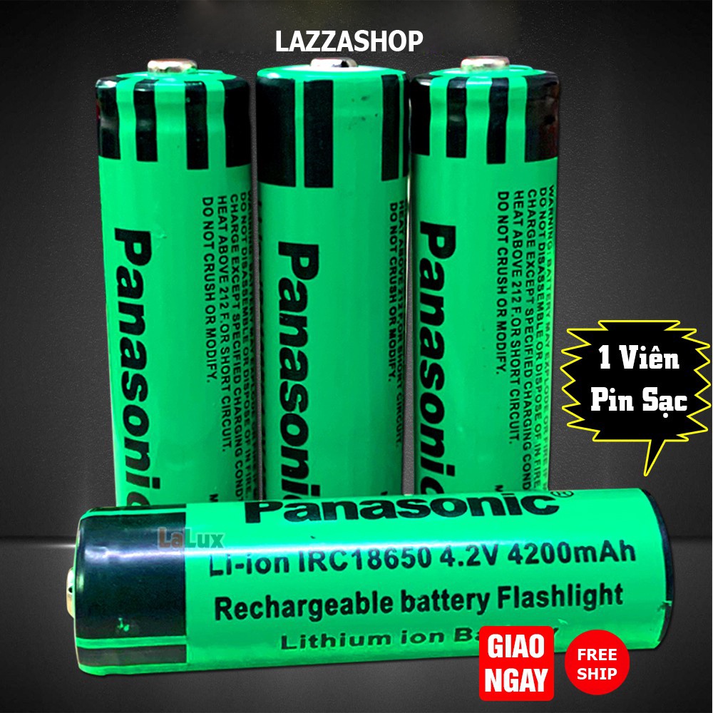 Pin Sạc Panasonic 18650 4.2V 4200mAh dùng cho đèn pin/ mickaraoke ...