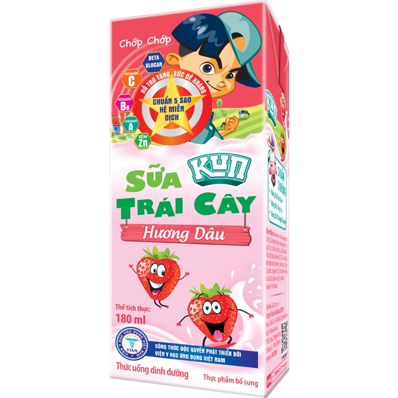 Sữa trái cây KUN vị dâu thùng 48 hộp x 180ml | Shopee Việt Nam