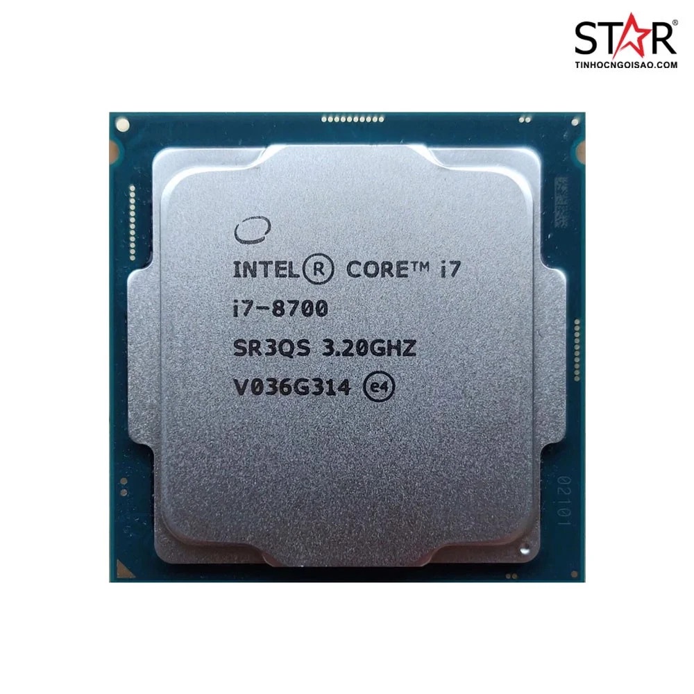 CPU Intel Core i7 8700 (4.60GHz, 12M, 6 Cores 12 Threads) TRAY chưa gồm ...