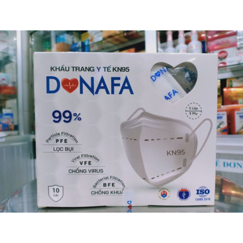 Khẩu Trang Y Tế 5 lớp N95 DONAFA Cao Cấp( Hộp 10 cái) | Shopee Việt Nam