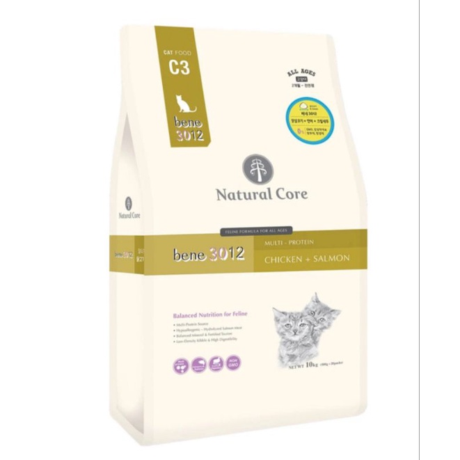 Thức Ăn Natural Core Cho Mèo Bene C3 5kg , Bene C3 10kg Vị thịt gà và cá hồi | Shopee Việt Nam