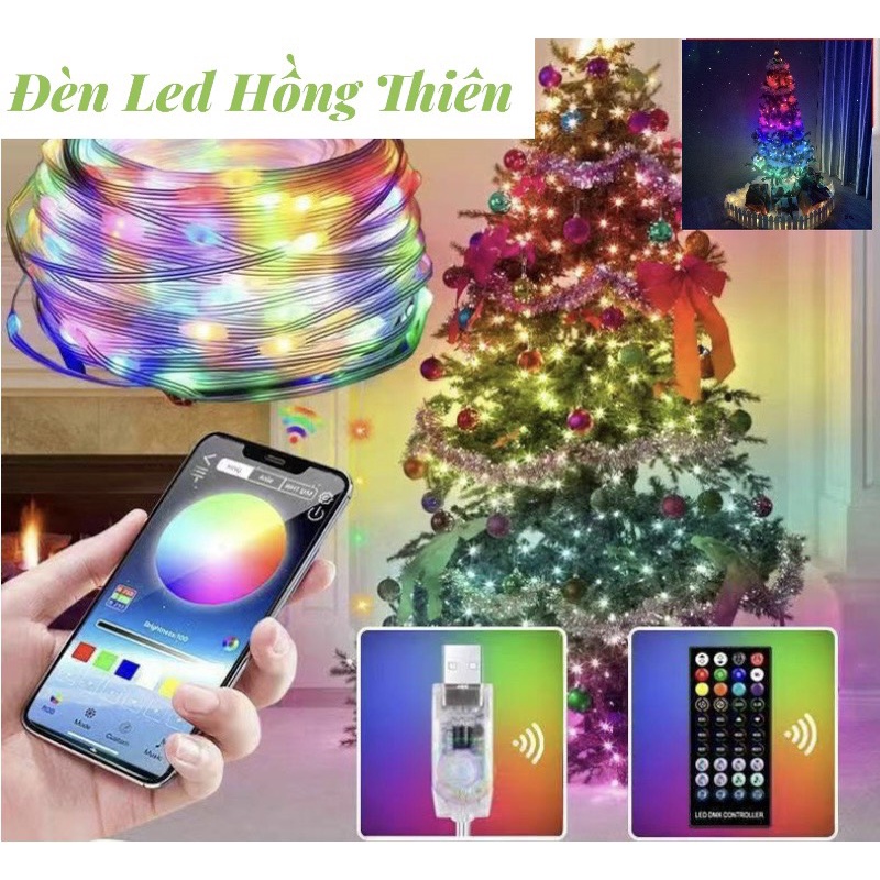 Bộ Dây Đèn RGB 10M 5V USB chống nước, kết nối Bluetooth, điều khiển APP ...