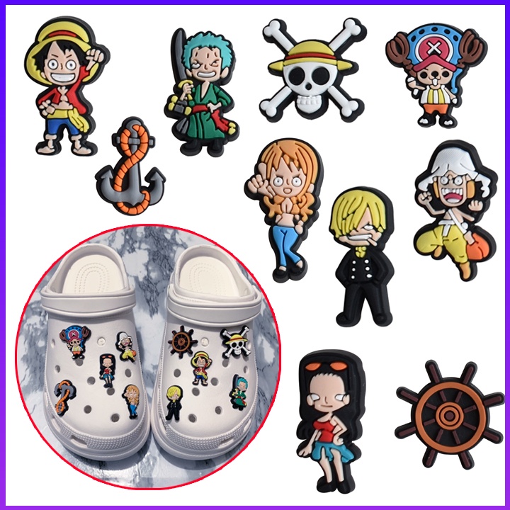 Bộ Sticker Hoạt Hình Gắn Dép Crocs Chủ Đề One Piece Siêu Dễ Thương - 10 ...