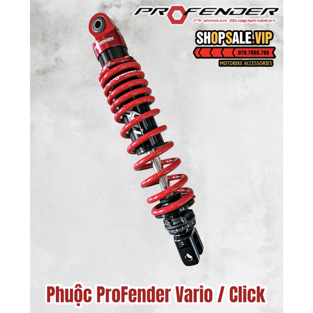 Phuộc Profender Không Bình Dầu Cho Vario/Click160 (Màu Đỏ) | Shopee ...