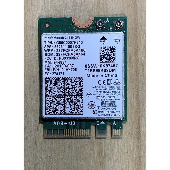 Wifi bluetooth ac 3168 Intel, card mạng không dây Intel | Shopee Việt Nam
