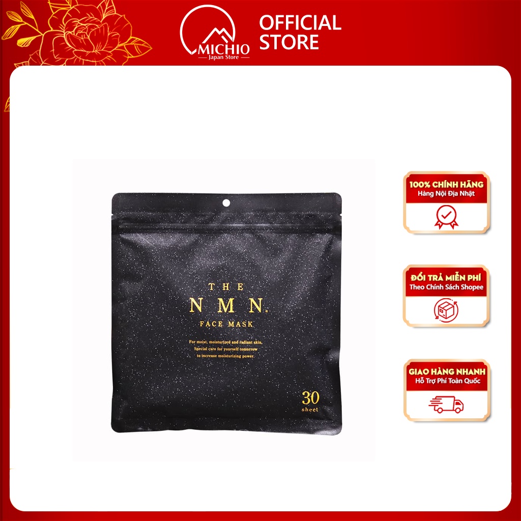 Mặt nạ NMN trắng da chống lão hóa, mặt nạ tế bào gốc Nhật Bản, face mask (túi 30 miếng) | Shopee ...