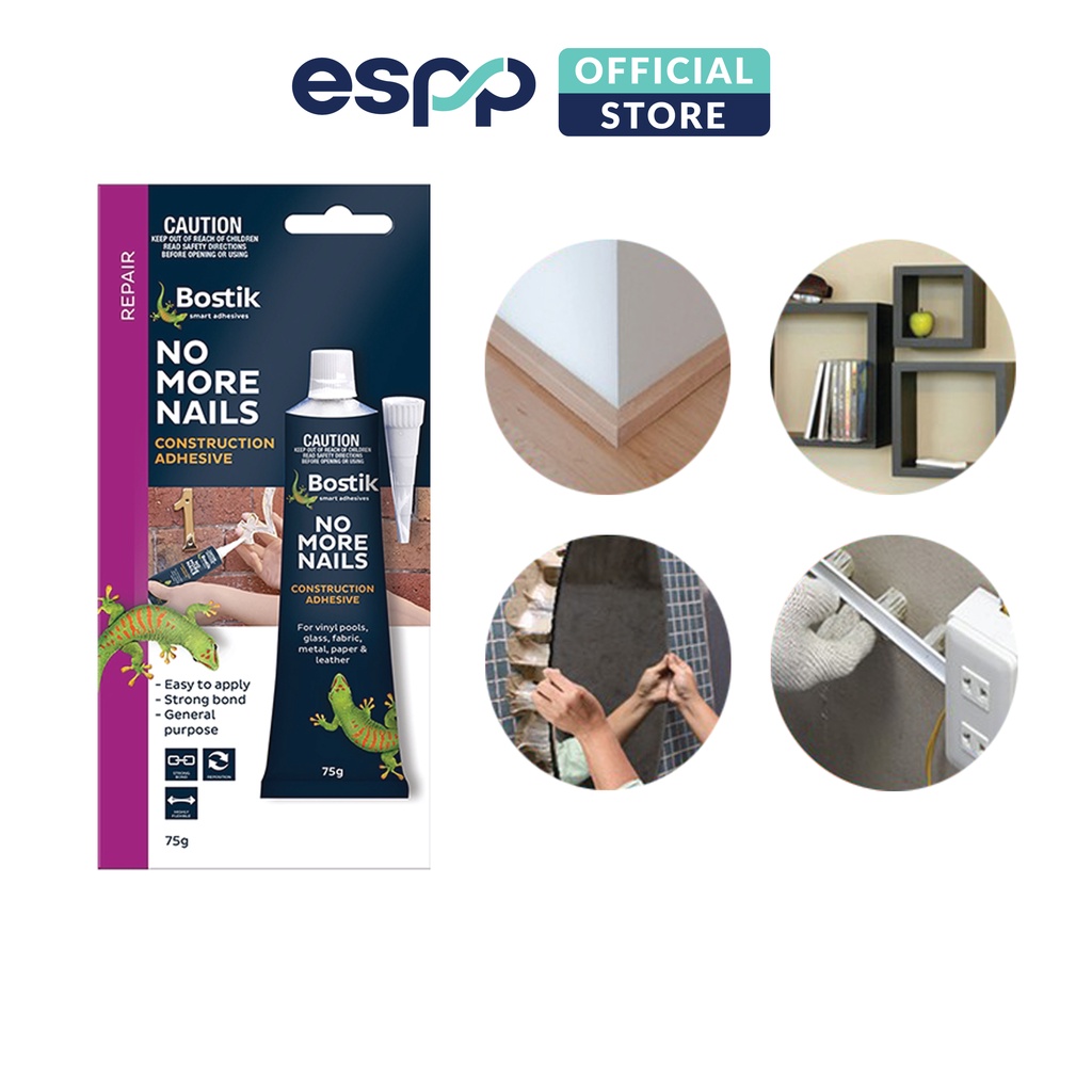 Keo No More Nails 75g dán kiếng, gỗ, kim loại, dán mô hình - BOSTIK | Shopee Việt Nam