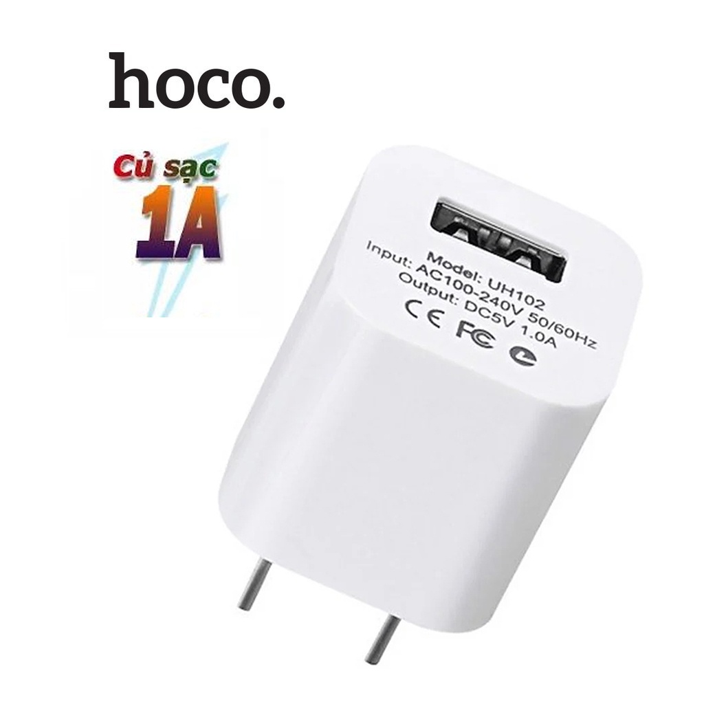 Củ sạc 5V/1A Hoco UH102 chân dẹt 1 cổng USB kiểu dáng nhỏ gọn | Shopee ...