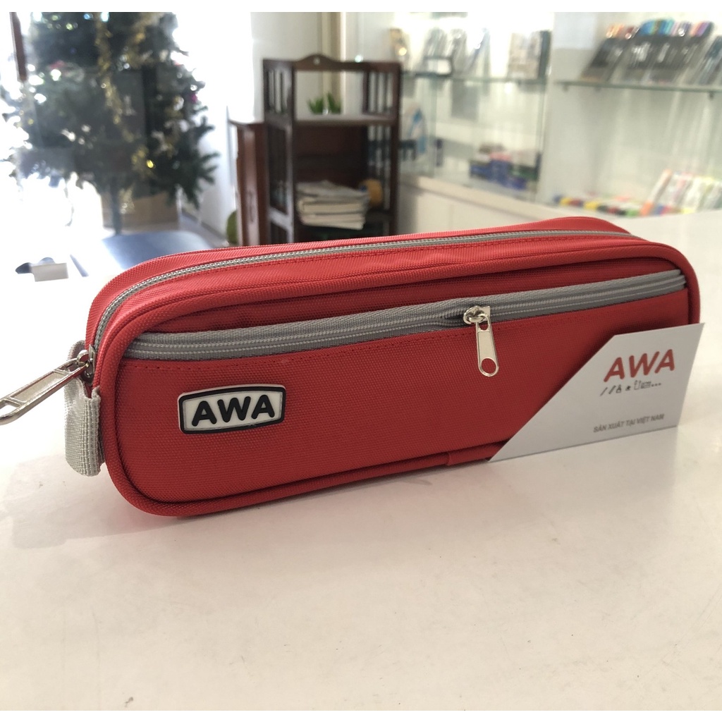 Bóp viết Awa 2 ngăn bằng vải có nhiều màu cực xinh, HVA- | Shopee Việt Nam