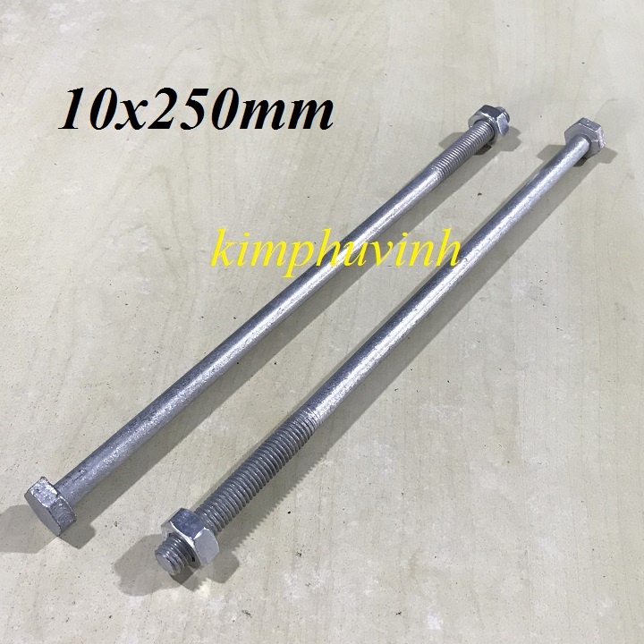 04 BỘ - M10x250mm BULONG LỤC GIÁC - BULON 10li | Shopee Việt Nam