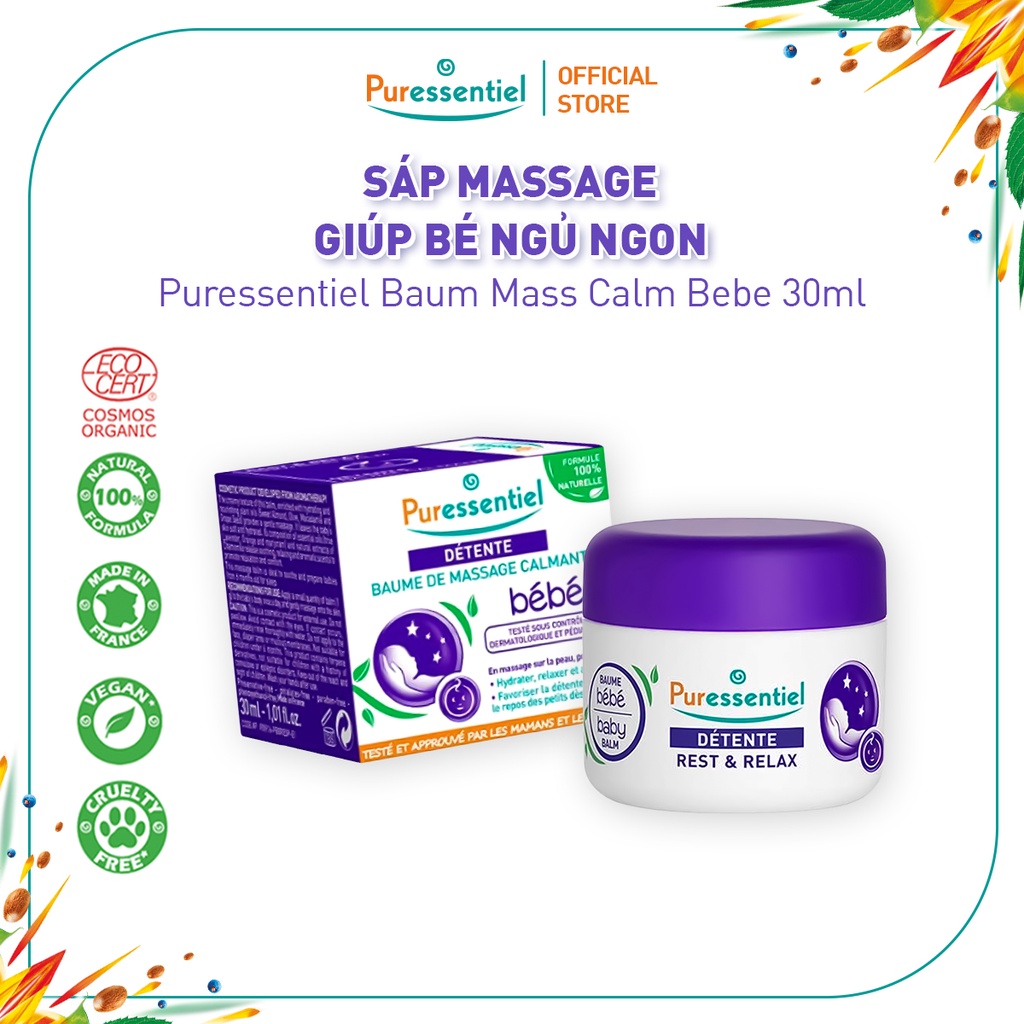 Sáp Massage Giúp Bé Ngủ Ngon Puressentiel Baum Mass Calm Bebe 30ml ...