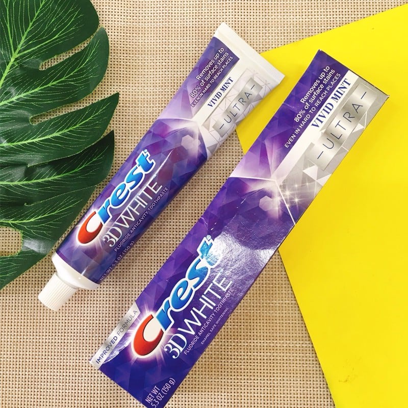 Kem Đánh Răng Crest 3D White Vivid Mint Ultra 147g | Shopee Việt Nam