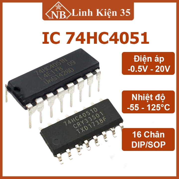 IC chức năng 74HC4051 chân cắm, chân dán 16P | Shopee Việt Nam