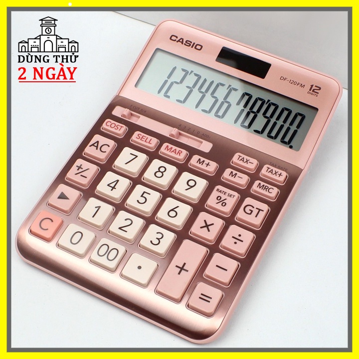 Máy tính Casio DF-120FM/ JF-120FM, chuyên dùng cho kế toán và hộ kinh doanh, bảo hành 7 năm ...
