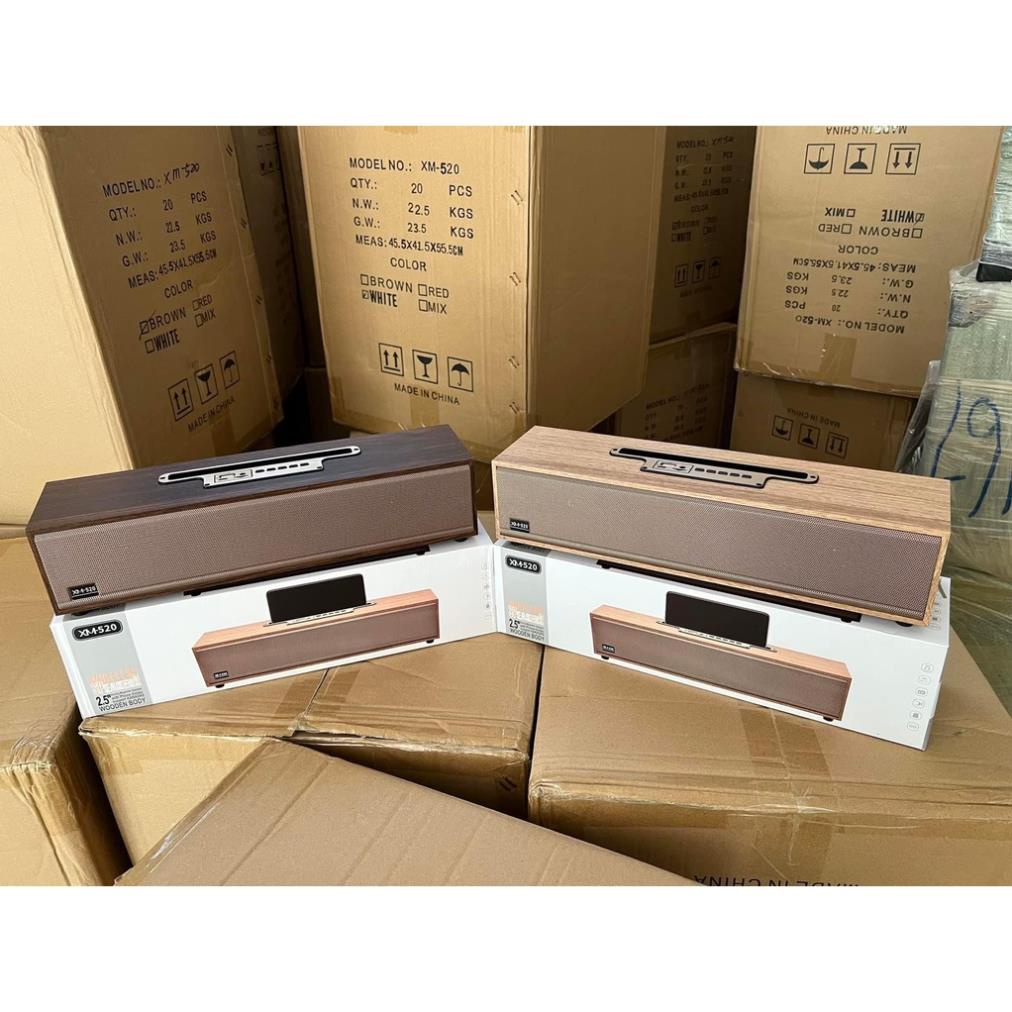 Loa bluetooth xm520 bass mạnh, công suất 20W siêu trầm , thiết kế vỏ gỗ ...