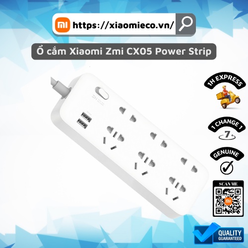 Ổ Cắm Xiaomi Zmi Power Strip 6 Cổng 2 USB CX05 | Shopee Việt Nam