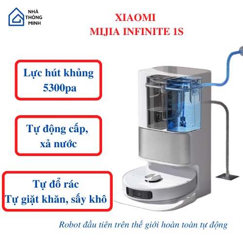 Robot hút bụi lau nhà Xiaomi Mijia Infinite 1S -Tự đổ rác, Tự giặt giẻ ...