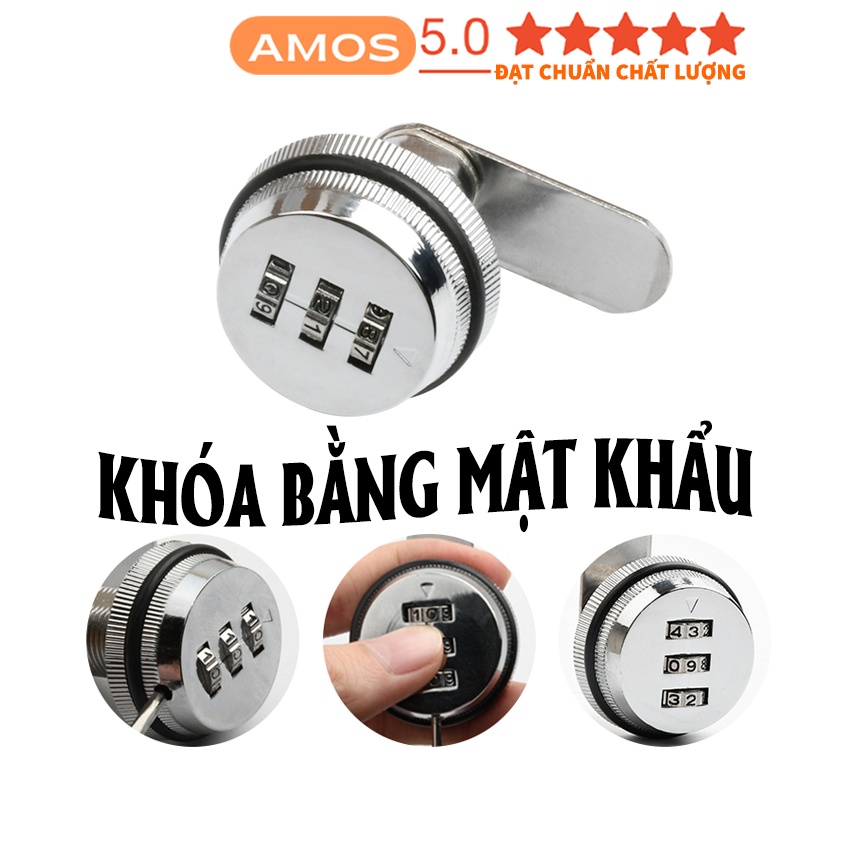 Ổ khóa chống trộm AMOS mật khẩu 3 số hợp kim cao cấp | Shopee Việt Nam