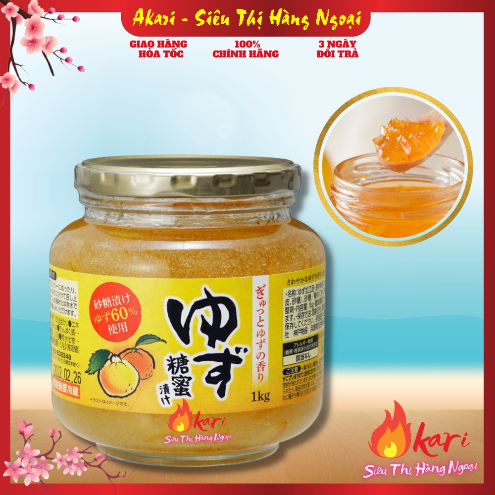 Mứt chanh Nhật Bản ngâm mật ong Yuzu 1kg | Shopee Việt Nam