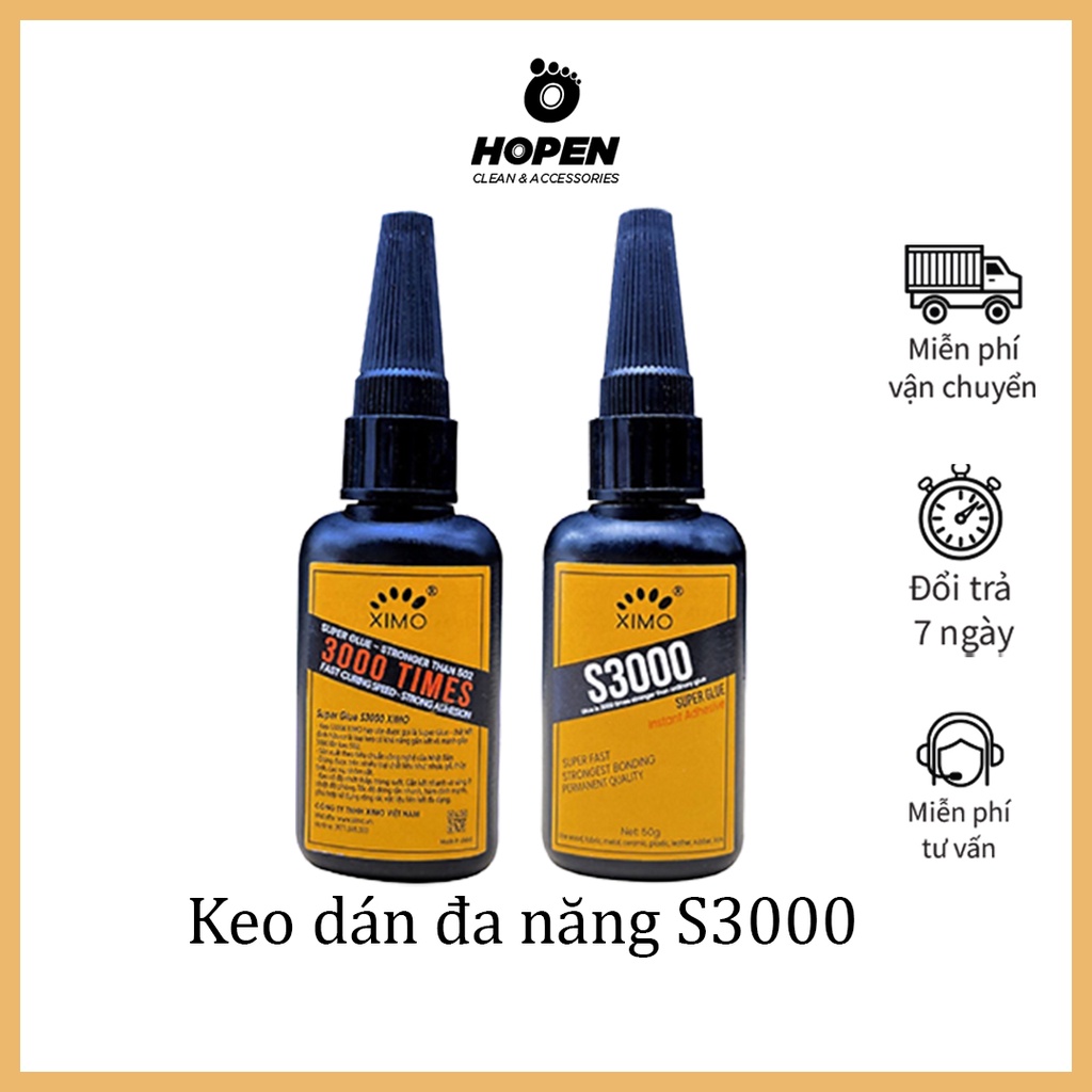 Keo dán đa năng Super Glue S3000 dán vật liệu gỗ, sắt, gốm, sành, sứ ...