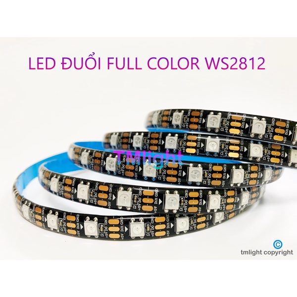 Led nháy đuổi full màu WS2812B 5V 60 led( Chưa có nguồn và mạch điều ...