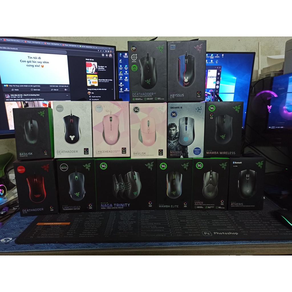 Chuột razer hàng mới 100% chính hãng các mã Mamba elite,deathadder ...
