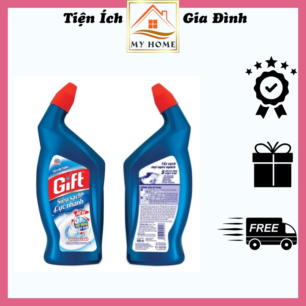 Chai tẩy rửa toilet Gift 600ml, dung dịch vệ sinh khử mùi toilet, dung ...