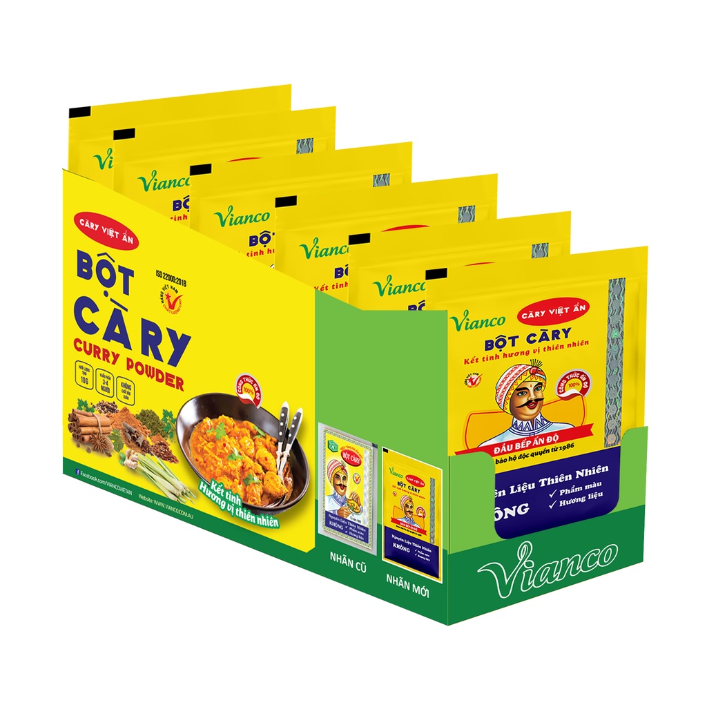 Bột cari Việt Ấn, 1 hộp 50 gói nhỏ | Shopee Việt Nam