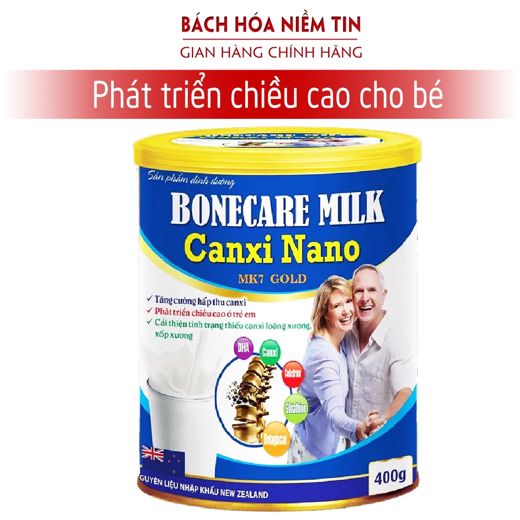 Sữa bột Boncare Milk Canxi Nano MK7 hấp thu canxi tăng chiều cao, chắc ...