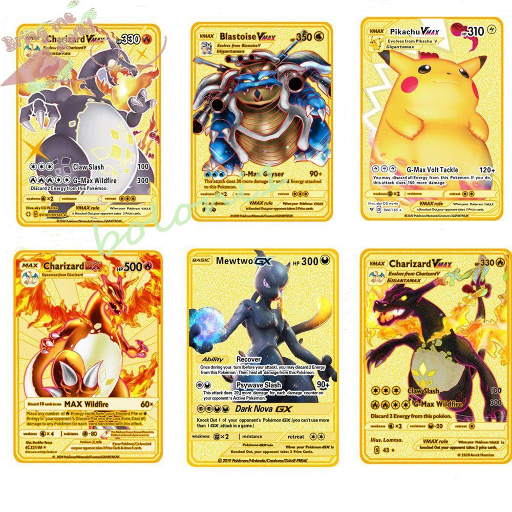 [COD] Pokemon Cards Christmas Gift Child Toys English Charizard Vmax GX ...