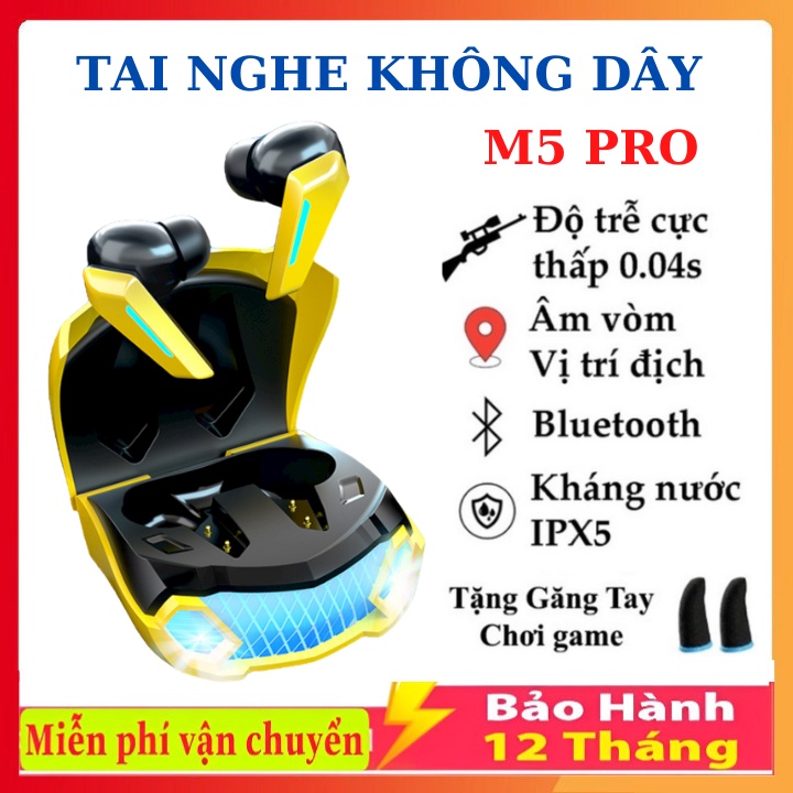 Tai nghe bluetooth Gaming M5 Autobot TWS 5.2 Tai nghe không dây bass ...