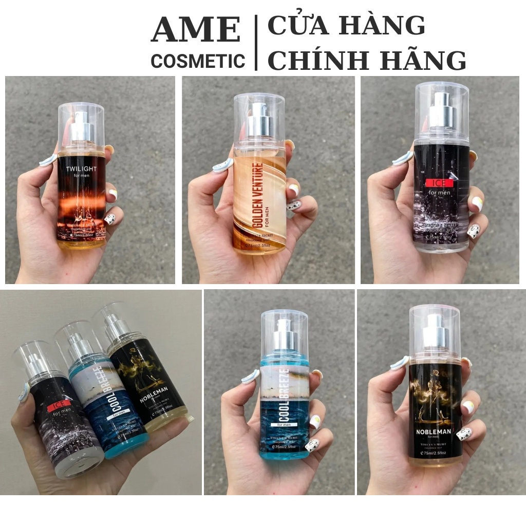 Body mist nam mạnh mẽ, hương thơm lôi cuốn, sang trọng, quyến rũ, xịt ...