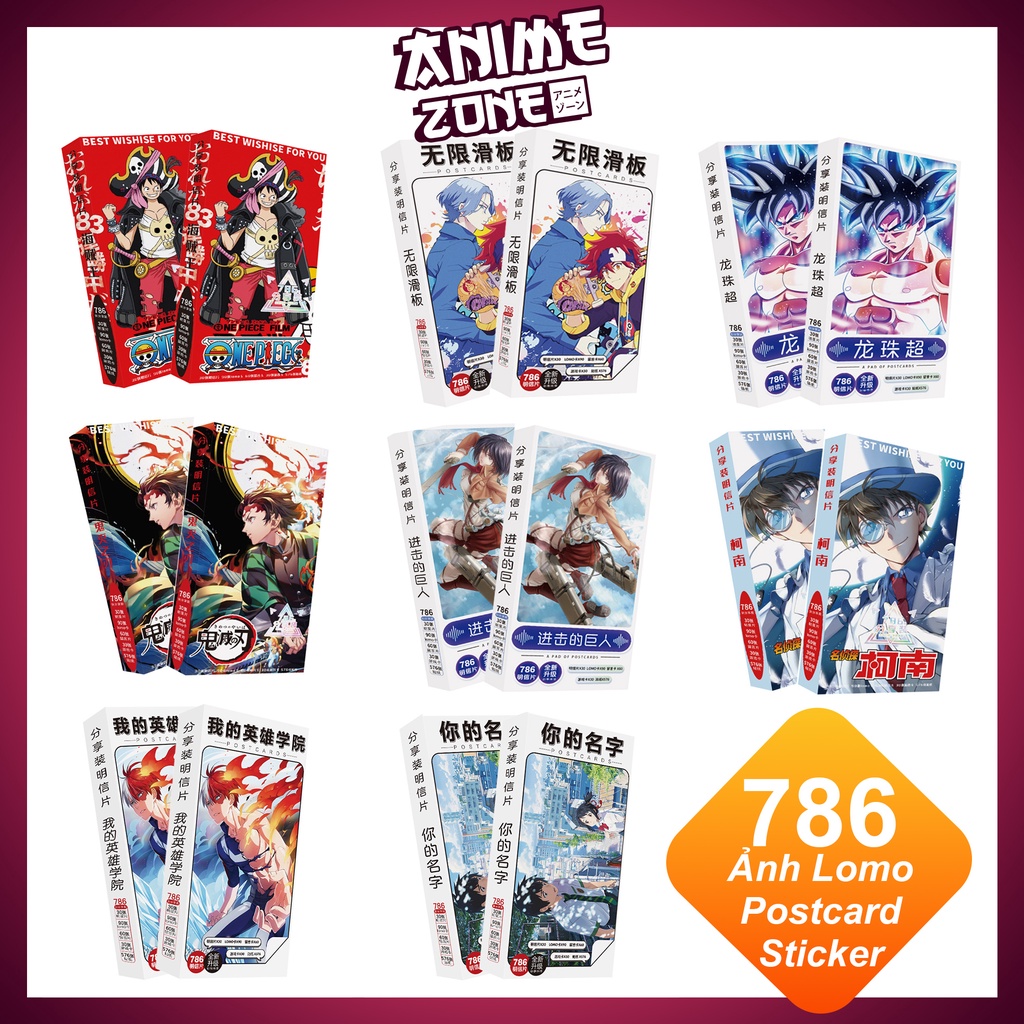 [SẴN] Combo Card Sticker nhân vật anime tổng hợp, box vật phẩm Dragon ...