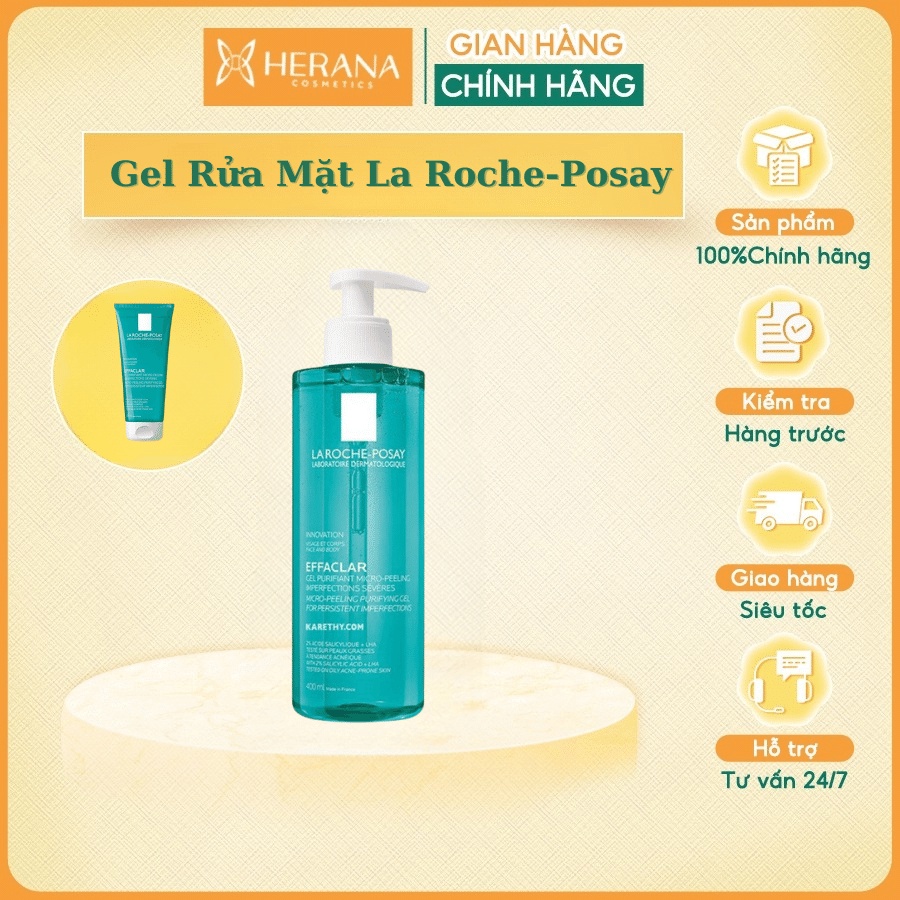 Gel Rửa Mặt La Roche-Posay Dành Cho Da Dầu, Nhạy Cảm 400ml - Effaclar ...