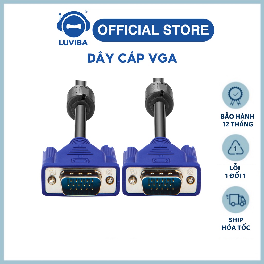 Dây VGA cáp VGA màn hình dài 1 5 m LUVIBA VA15 | Shopee Việt Nam
