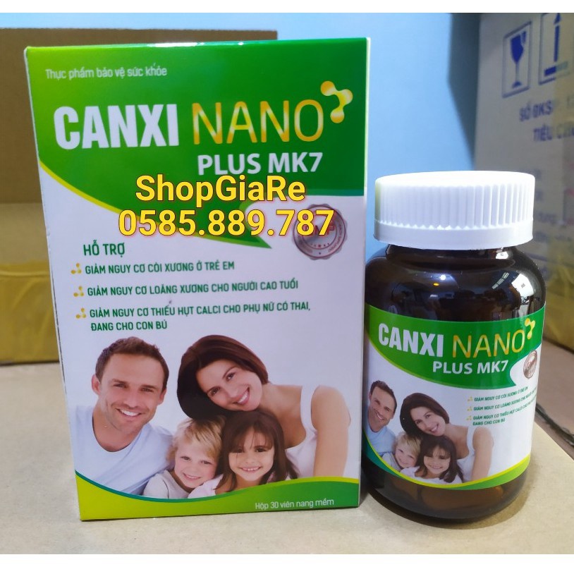 Canxi Nano Plus Mk7 Bổ sung canxi, chống còi xương, loãng xương, phát triển nhanh, xương chắc ...