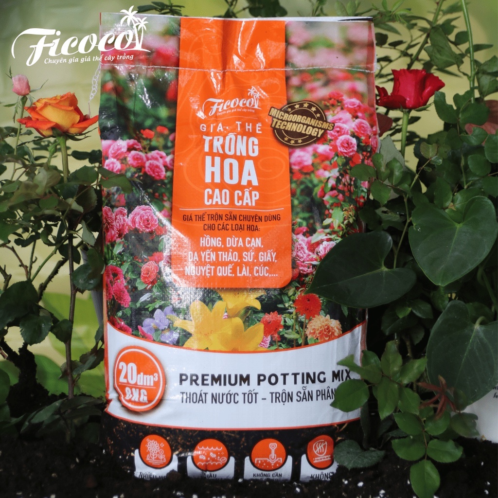 GIÁ THỂ TRỒNG HOA CAO CẤP - FICOCO | Shopee Việt Nam