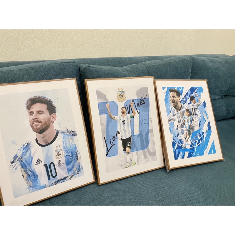 Bộ Tranh Canvas Có Khung hình cầu thủ Messi,Tranh Canvas in theo yêu ...
