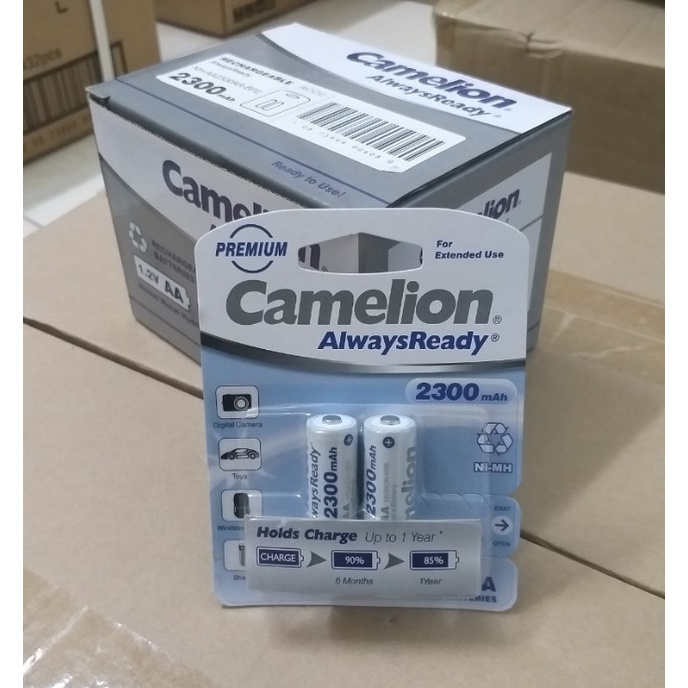Pin sạc AA AAA Camelion 2700,2300, 1100 mAh 1.2V (1 vỉ 2 viên) | Shopee ...